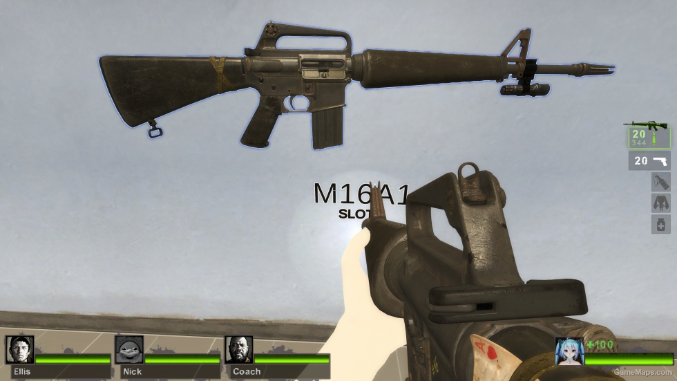 M16 From CODBO3 (MW 2019 animation) (M16A2) [request] (Mod) for Left 4 ...