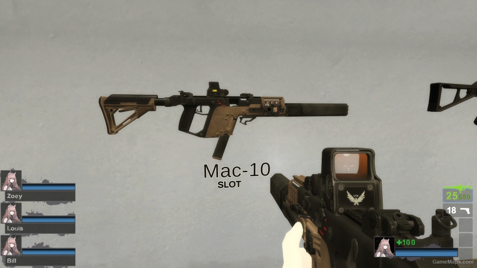 MAC-10 - Kriss Vector Tactical v4 (Suppressed SMG) [request] (Mod) for Left 4 Dead 2 - GameMaps.com