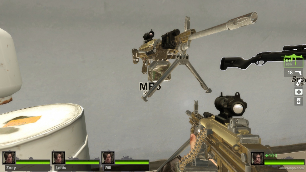 MG4 General Purpose Machine gun with ACOG&anpeq-15 (MP5N) [request] (Mod) for Left 4 Dead 2 ...