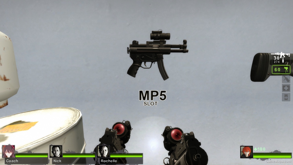Morpheus's MP5K's[MP5N] (request) - secondary slot version (Mod) for Left 4 Dead 2 - GameMaps.com