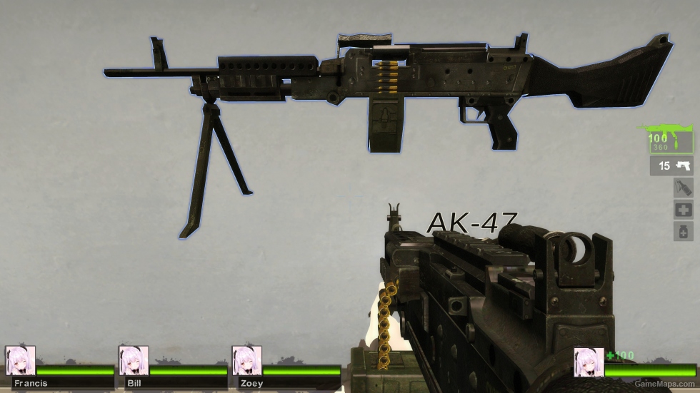 MW2 - Dark Metal M240B [AK47] (request) (Mod) for Left 4 Dead 2 - GameMaps.com