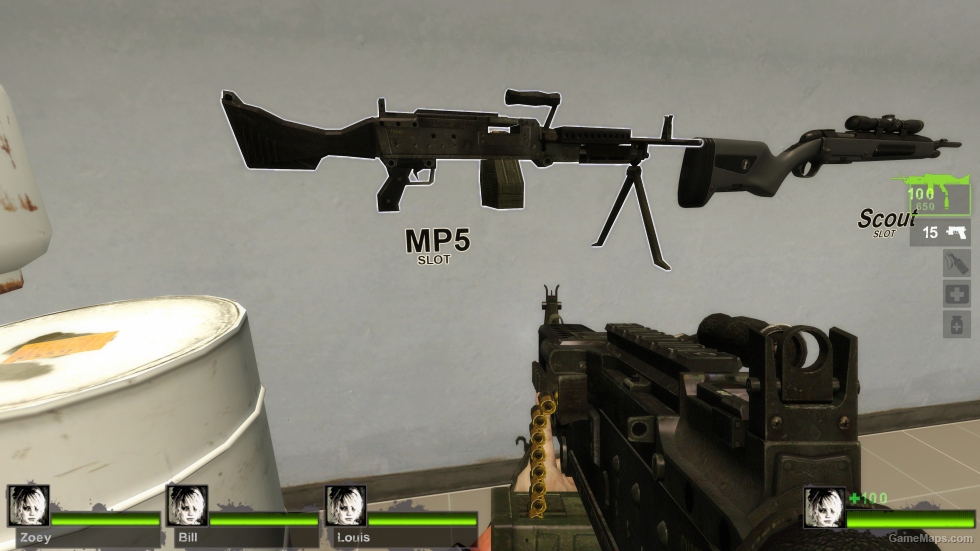 MW2 - Dark Metal M240B (MP5N) [request] (Mod) for Left 4 Dead 2 ...