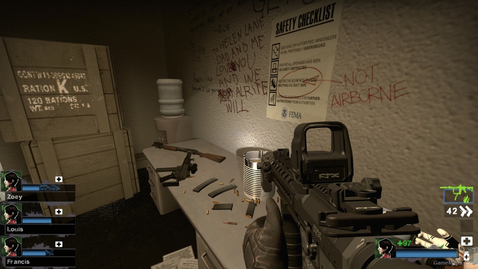 MWII CINDER M4-CUSTOM (All Black Skin) (M16A2) (Mod) for Left 4 Dead 2 ...