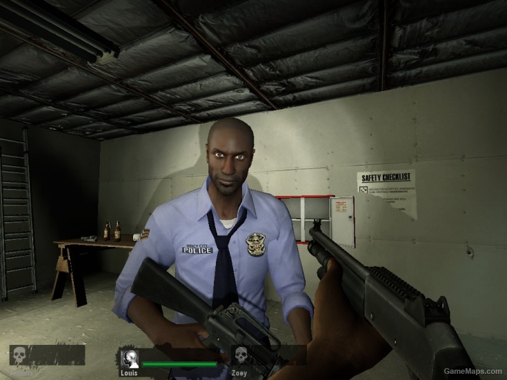 Officer louis with back logo (Mod) for Left 4 Dead 2 - GameMaps.com