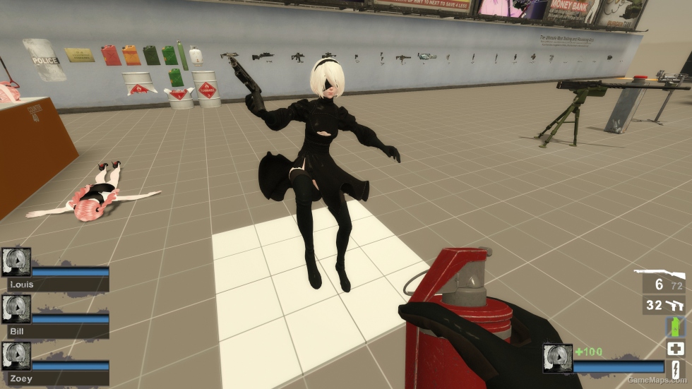 Only 2B Custom Skirt Zoey (request) (Mod) for Left 4 Dead 2 - GameMaps.com