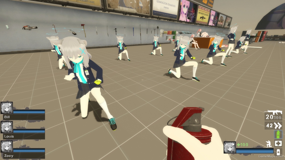 Only BA Sunaookami Shiroko Zoey [request] (Mod) for Left 4 Dead 2 - GameMaps.com