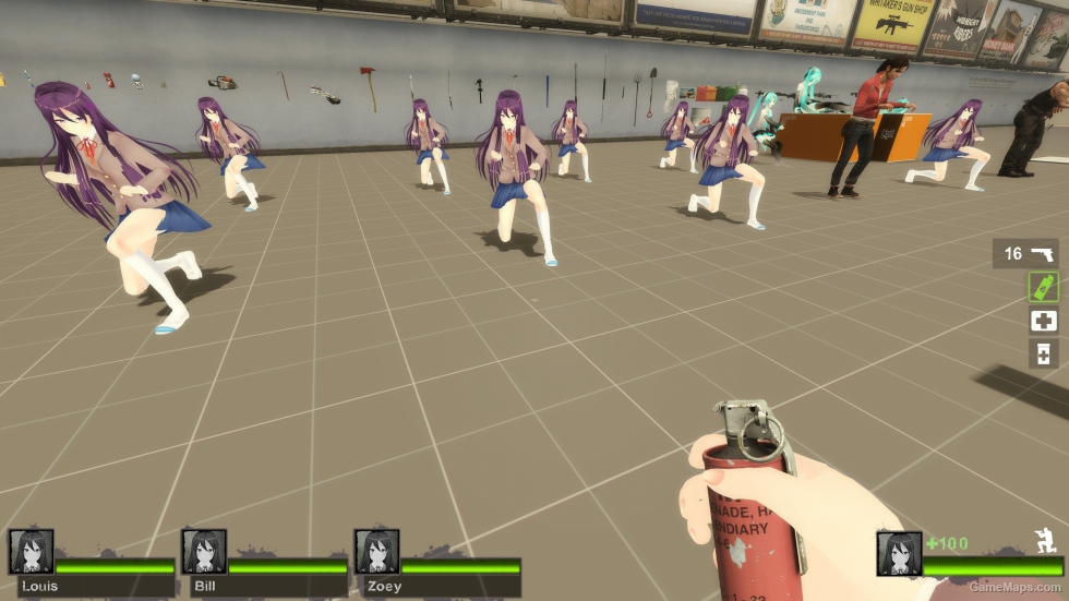 Only DDLC Yuri Zoey (request) (Mod) for Left 4 Dead 2 - GameMaps.com