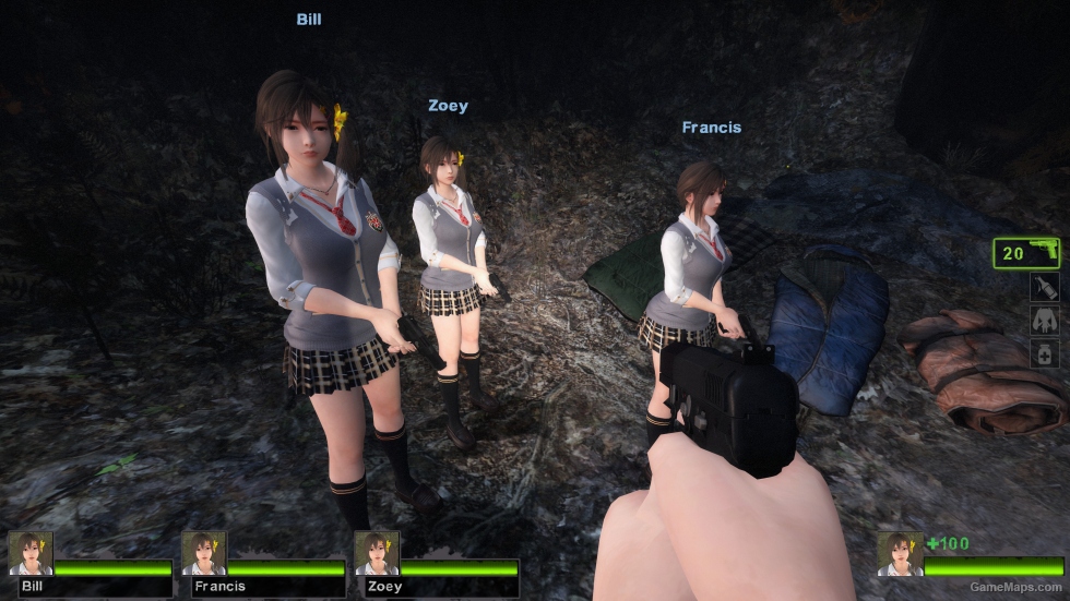only doa xvv misaki school zoey (request) (Mod) for Left 4 Dead 2 - GameMaps.com