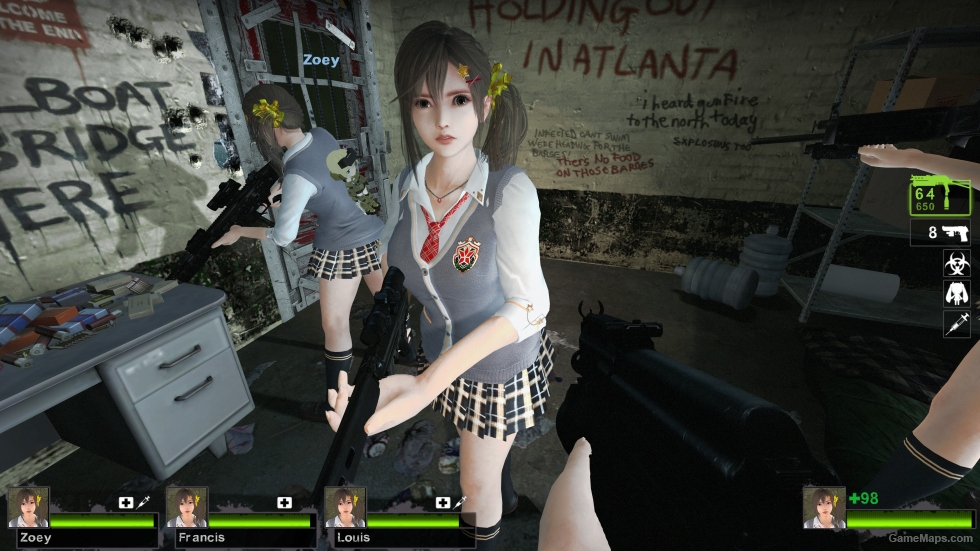 only doa xvv misaki school zoey (request) (Mod) for Left 4 Dead 2 ...