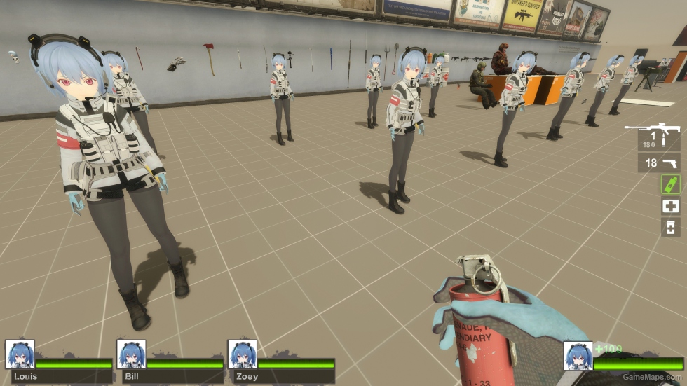 Only GF2 Colphne Zoey (request) (Mod) for Left 4 Dead 2 - GameMaps.com