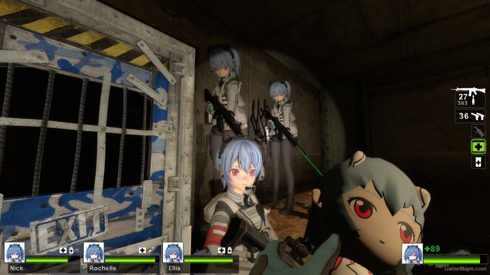 Only GF2 Colphne Zoey (request) (Mod) for Left 4 Dead 2 - GameMaps.com