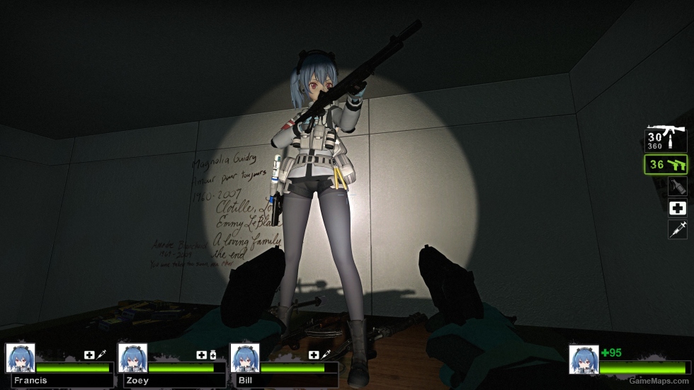 Only GF2 Colphne Zoey (request) (Mod) for Left 4 Dead 2 - GameMaps.com