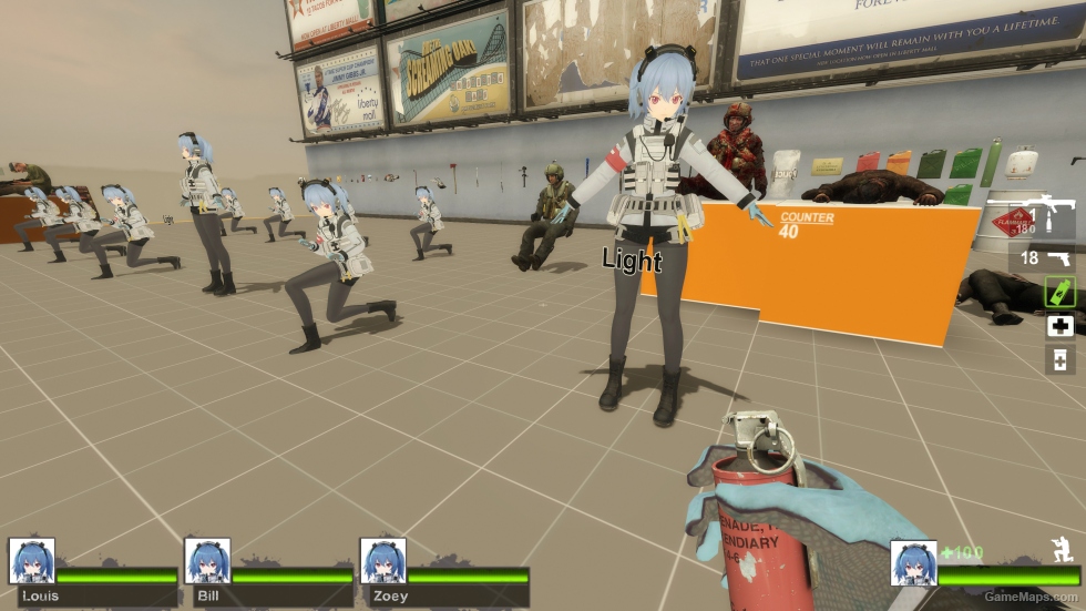 Only GF2 Colphne Zoey (request) (Mod) for Left 4 Dead 2 - GameMaps.com