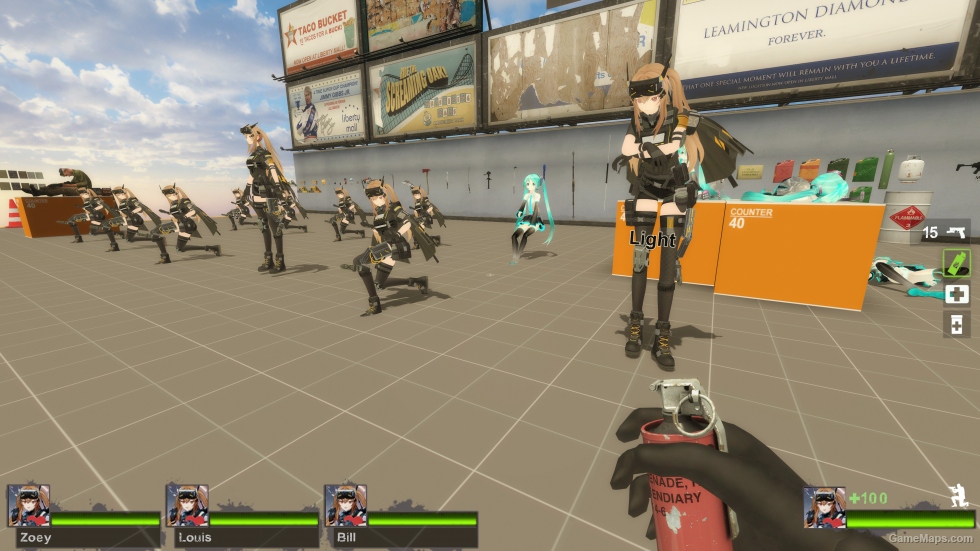 Only GF2 Exilium Lenna UMP9 Zoey (request) (Mod) for Left 4 Dead 2 - GameMaps.com