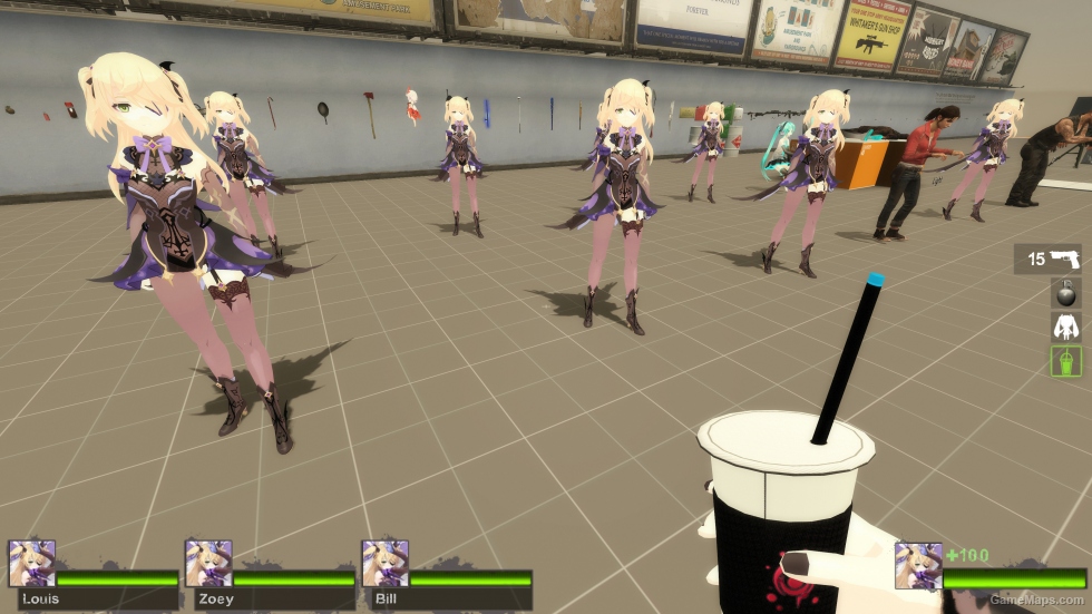 Only GI Fischl Zoey (request) (Mod) for Left 4 Dead 2 - GameMaps.com