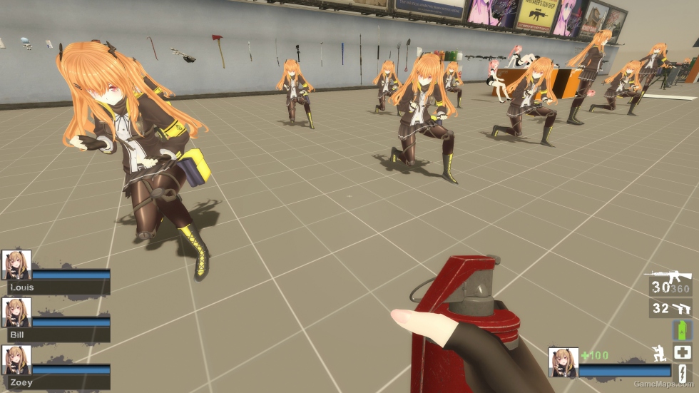 Only Girls Frontline UMP9 Zoey (request) (Mod) for Left 4 Dead 2 - GameMaps.com