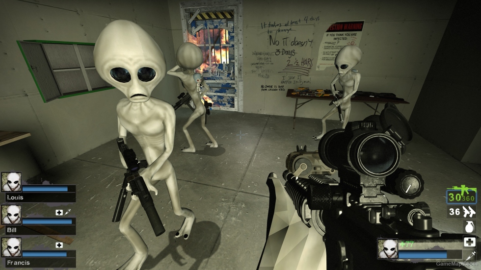 Only Grey Alien (Mod) for Left 4 Dead 2 - GameMaps.com