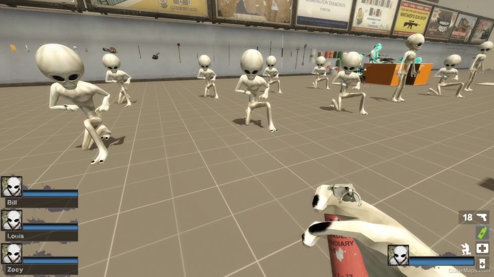 Only Grey Alien (Mod) for Left 4 Dead 2 - GameMaps.com