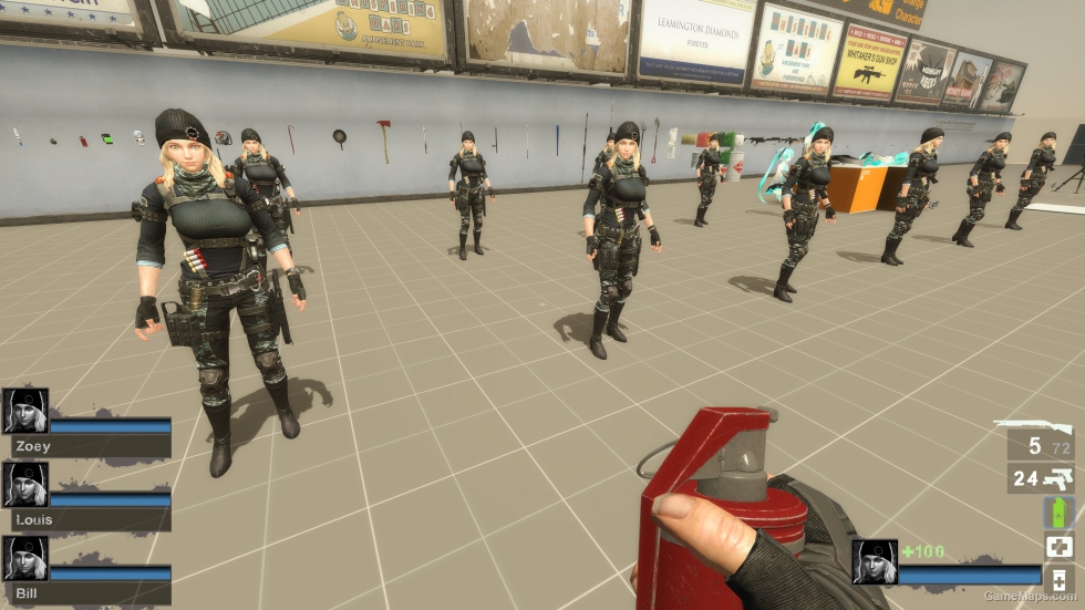 Only Helga Realism Zoey (request) (Mod) for Left 4 Dead 2 - GameMaps.com