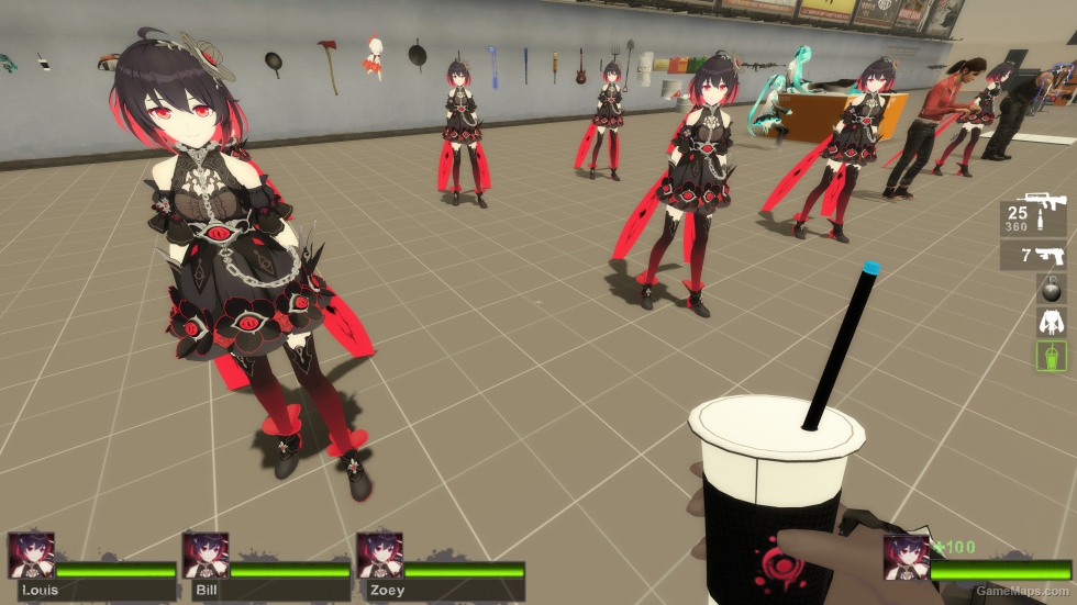 Only HI Seele Realm Twin Black Zoey (request) (Mod) for Left 4 Dead 2 ...