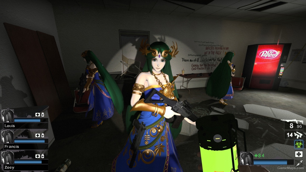 Only Lady Palutena Blue Zoey (request) (Mod) for Left 4 Dead 2 ...