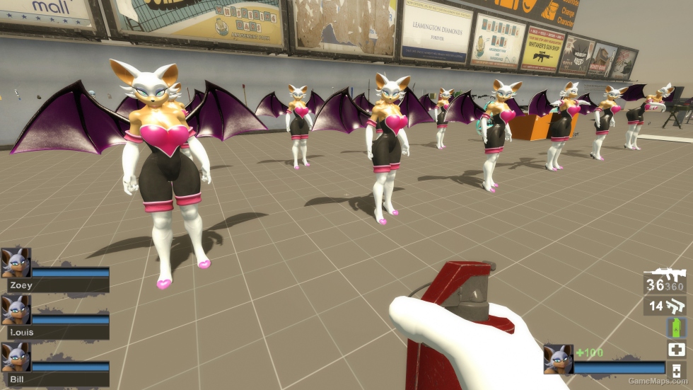 Only Rouge The Bat Catsuit Zoey (request) (Mod) for Left 4 Dead 2 ...