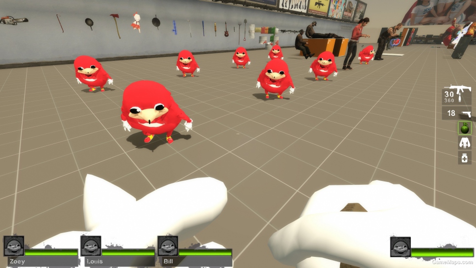 Only Ugandan Knuckles (request) (Mod) for Left 4 Dead 2 - GameMaps.com