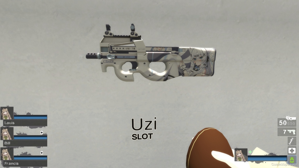 P90-mizuki(Uzi) v3 [Sound fix Ver] (Mod) for Left 4 Dead 2 - GameMaps.com