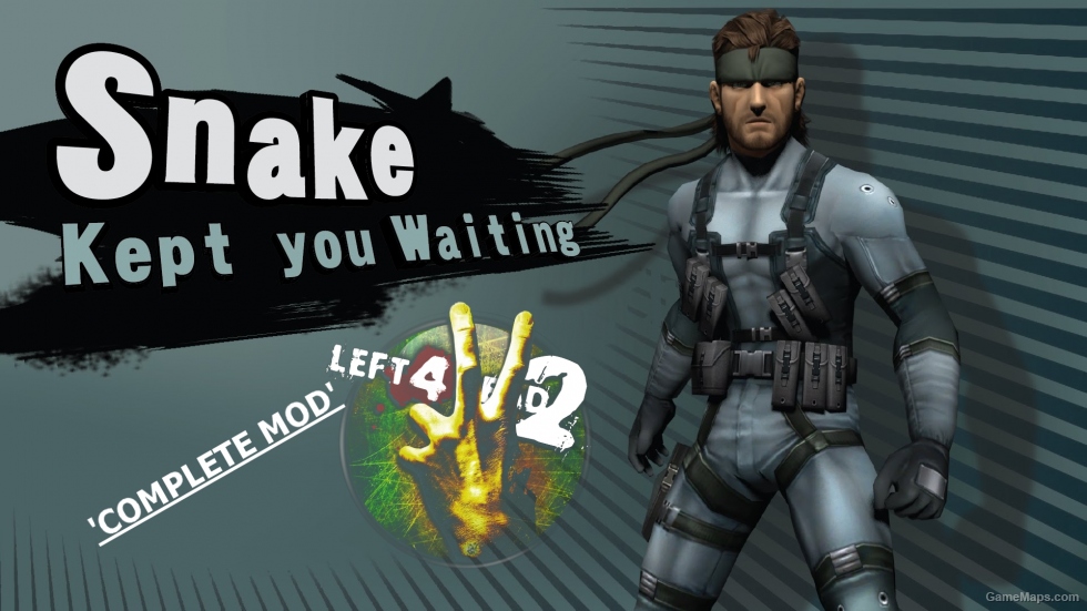 Solid Snake as Nick 'complete' (Mod) for Left 4 Dead 2 - GameMaps.com