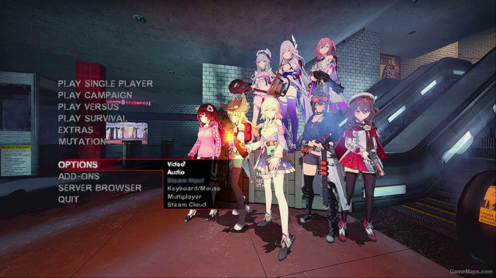 Toppi's random Anime mod 2 background video for Left 4 Dead 2 main menu ...