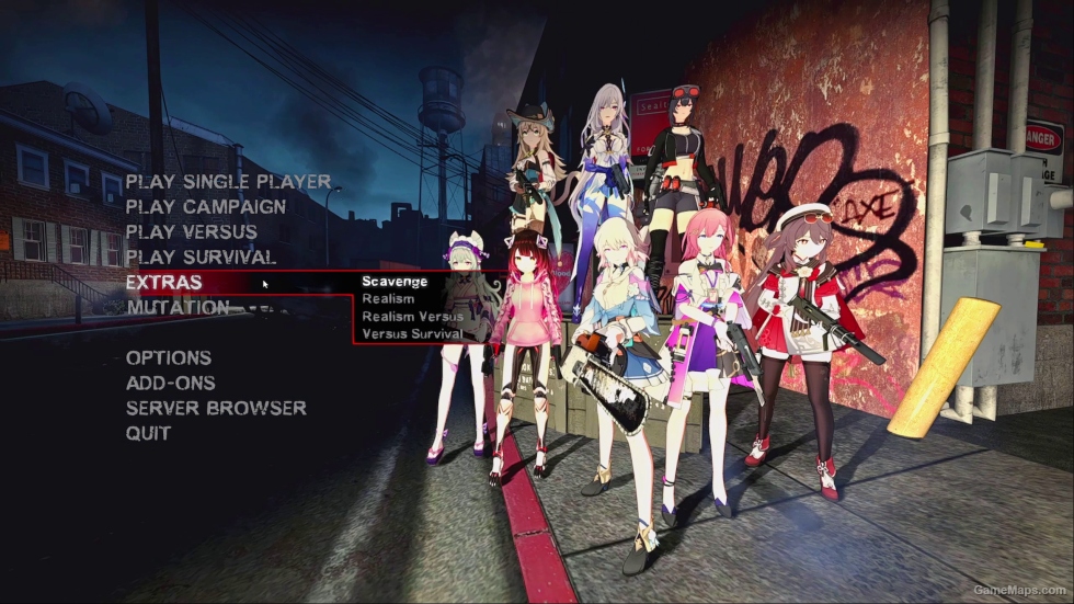 Toppi's random Anime mod 2 background video for Left 4 Dead 2 main menu ...