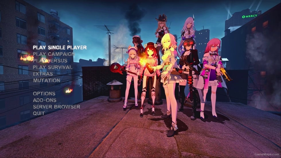 Toppi's random Anime mod 2 background video for Left 4 Dead 2 main menu ...