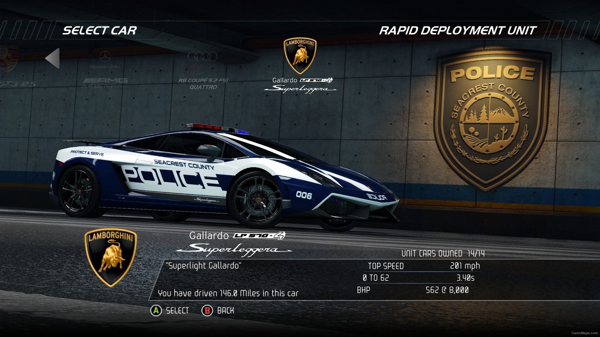 Unlocked cars from Limited Edition & SCPD Rebels (Need for Speed : Hot ...