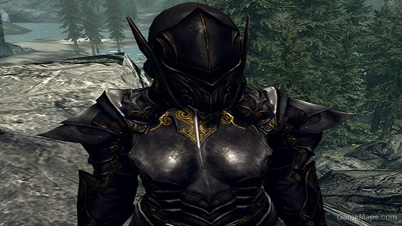 Armor Ebony Gold Female (Mod) for Skyrim - GameMaps.com