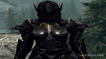 Armor Ebony Gold Female (Mod) for Skyrim - GameMaps.com