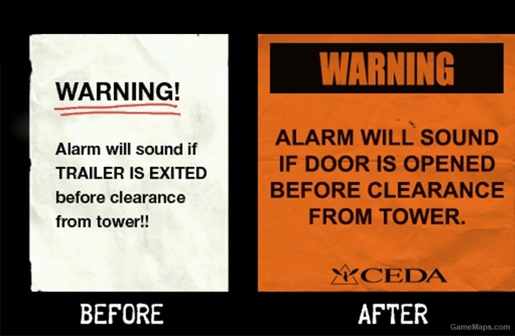 Coach reads properly the CEDA decontamination chamber poster (Left 4 ...