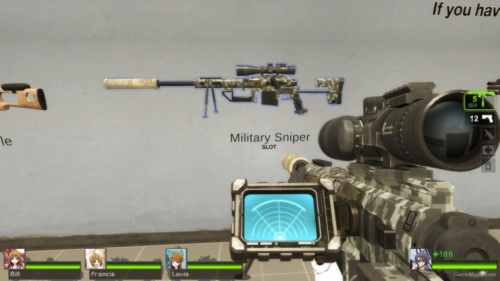 CODOL Original M200 camos02 [Cele anims] (military sniper) (Left 4 Dead ...