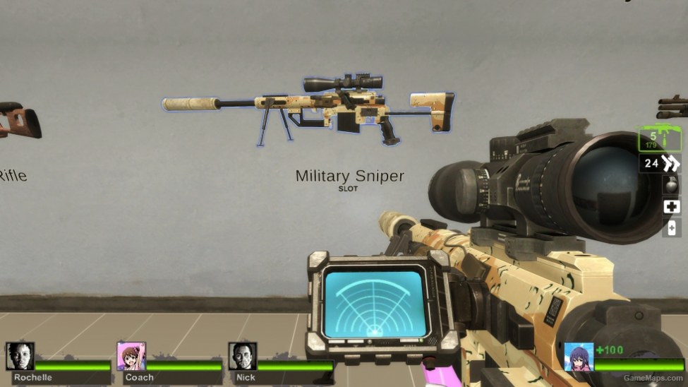 CODOL Original M200 camos04 [Cele anims] (military sniper) (Left 4 Dead ...