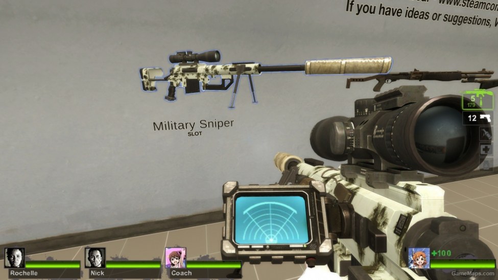 CODOL Original M200 camos06 [Cele anims] (military sniper) (Left 4 Dead ...