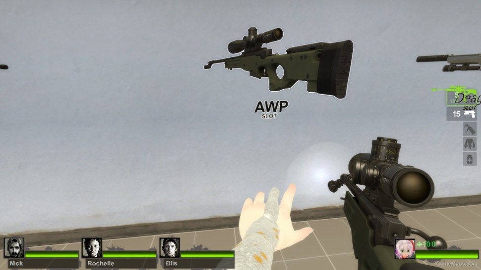 CSS Hidden AWP Improved HQ Model v8 (Left 4 Dead 2) - GameMaps