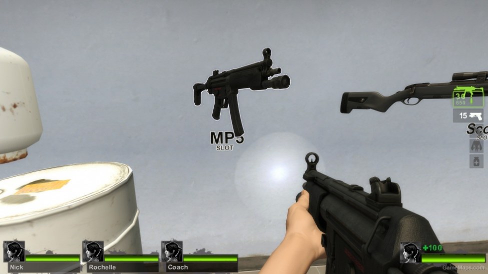 CSS Hidden MP5 Improved - HQ Model v2 (Left 4 Dead 2) - GameMaps
