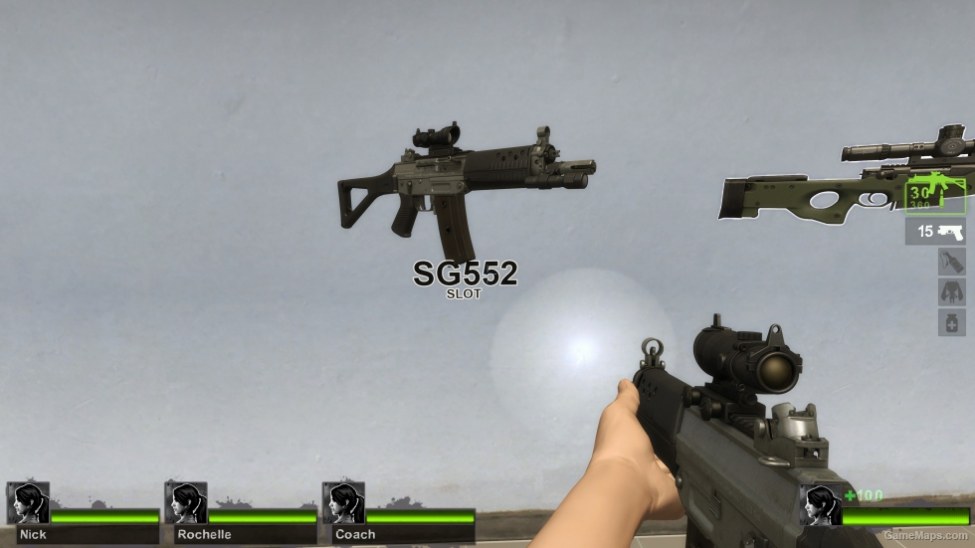 CSS Hidden SIG SG552 Improved - HQ Model v17 (Left 4 Dead 2) - GameMaps