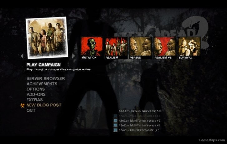 Menus Mods - Left 4 Dead 2 - GameMaps