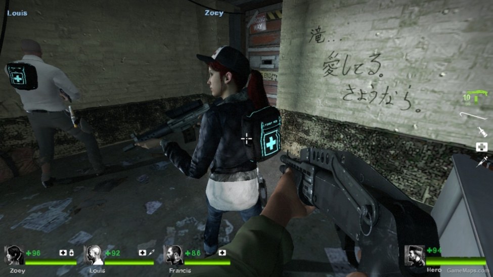 L4D2 White lie Zoey skin Episode 2 part 4 (Left 4 Dead 2) - GameMaps