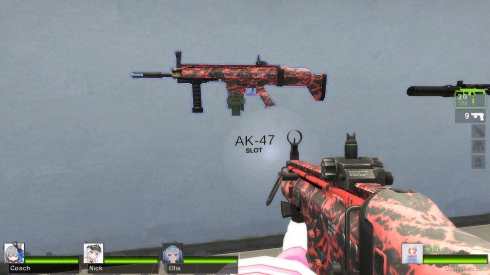 MW2 SCAR-H Grip redtiger (AKM) (Left 4 Dead 2) - GameMaps