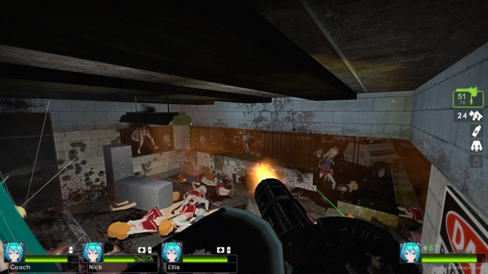 PayDay2 Vulcan Minigun (AKM) (Left 4 Dead 2) - GameMaps